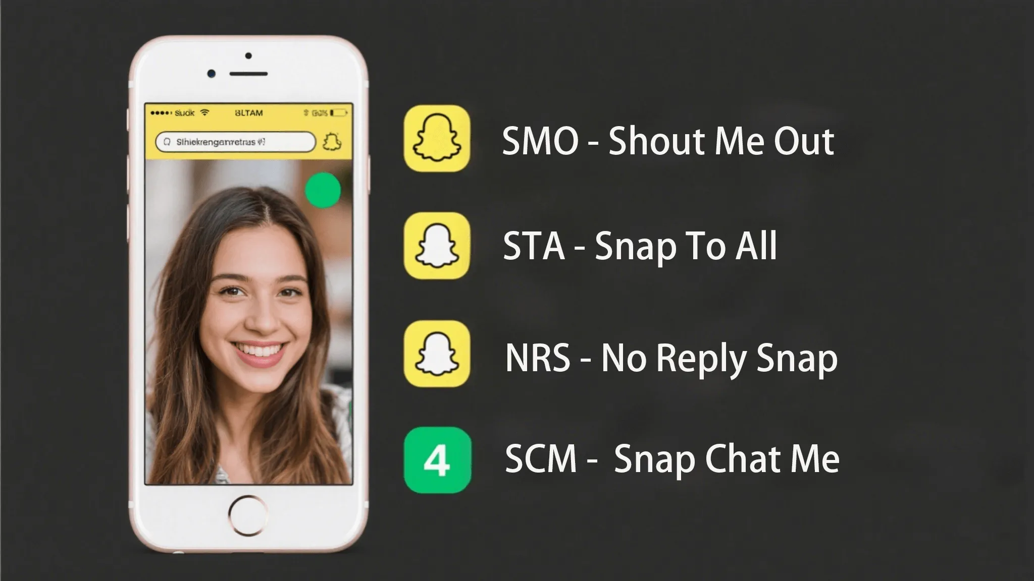 What Do SMO, STA, NRS, and SCM Mean on Snapchat?